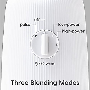 IRIS USA 3-Speed High-Power Professional-grade Countertop & Kitchen Blender - 50 oz Tritan Jar, Titanium-Coated Stainless Steel -Blades, Miami White -for Smoothies, Frozen Drinks, Protein Shakes