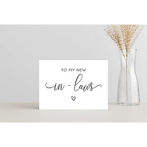 Mother In Law Wedding Day Card - To My New In Laws - Mother Of Groom Gift - Father Of Bride Card