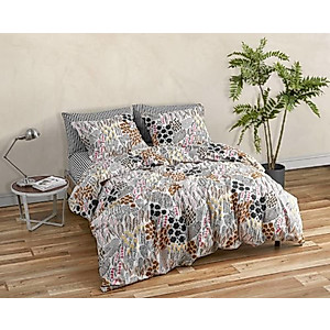 Marimekko - King Comforter Set, Cotton Percale Bedding with Matching Shams, Stylish Modern Home Decor (Pieni Letto Multi, King)