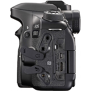 Canon EOS 80D DSLR Camera (Body Only) (1263C004) + 64GB Memory Card + Case + Corel Photo Software + 2 x LPE6 Battery + External Charger + Card Reader + LED Light + HDMI Cable + More (Renewed)