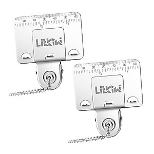 LitKiwi 2PCS Double Scale Measuring Tape Clip,304 Stainless Steel Corner Measuring Tool,Tape Accurately Position Measure Tool,Fixed Point Measurement,Corners Clamp Precision Marking Tool