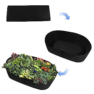 Fabric Raised Planting Bed, Garden Grow Bags Herb Flower Vegetable Plants Bed Rectangle Planter 2‘x4' (3ft x 6ft) (2ft x 4ft)