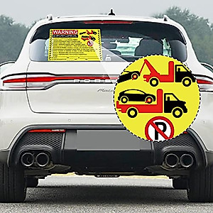 Parking Violation Stickers Hard to Remove "You are Illegally Parked" Tow Reserved Handicapped,Private Parking Stickers 5 x 8 Inch - You are Illegally Parked Stickers Towing Labels for Cars 25 Pack