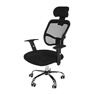 Executive Computer Office Home Task Adjustable Swivel Chair Stool with Arms,Breathable Mesh,Ergonomic Headrest and Lumbar Support(Ship from US!)