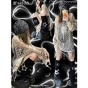 SmilePunk kawaii Winter Leg Warmers Knitted Cute Subculture Half Sleeve Foot Leg Warm Socks Cycling Christmas Gift Women (purple)