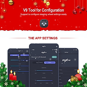 PXN V9 Gaming Steering Wheels - 270/900° Xbox Steering Wheel Driving Sim, PC Racing Wheel Dual-Motor Vibrate with Pedals and Joystick, for Xbox One, PS4, PS3, PC,Xbox Series X|S,Switch