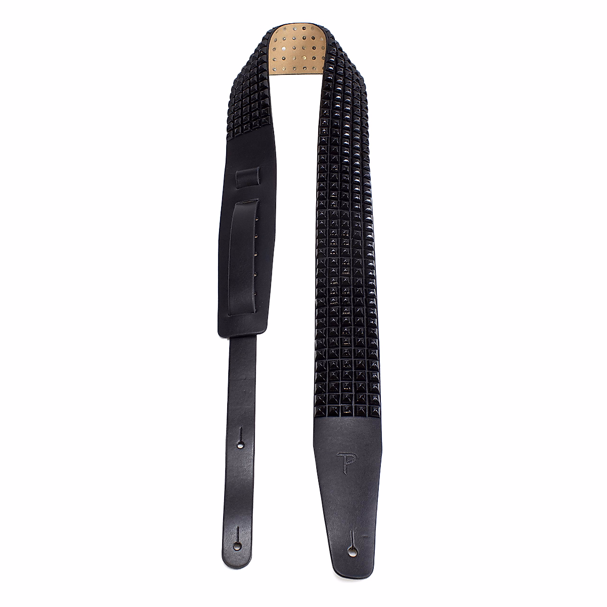 Perri's Leathers Ltd. - Studded Leather Guitar Strap - Adjustable Guitar Strap from 41” to 56″ for Electric, Acoustic, Bass Guitar - Black (P25STUD-7112)