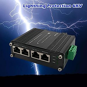 2 Ports Hardened Industrial Gigabit PoE+ Injector 30W Max Per Port 12~48VDC Power Input Support IEEE802.3af/at PoE Device Support 10/100/1000Base-T Compliant with IEEE 802.3ab