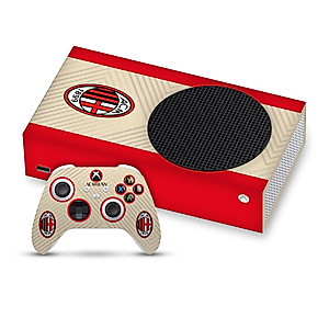 Head Case Designs Officially Licensed AC Milan Away 2021/22 Crest Kit Vinyl Sticker Gaming Skin Decal Cover Compatible with Xbox Series S Console and Controller Bundle