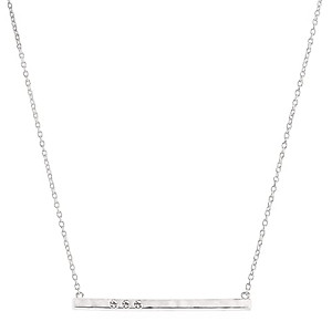 Silpada 'Dotted Line' Pendant Necklace with Crystals in Sterling Silver, 18" + 2"