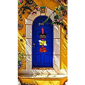 RORARO Mickey Mouse Birthday Welcome Door Sign Felt Decorations Welcome Hanger-Come inside its fun inside-Disney Decorations Supplies Birthday banner Party Favor