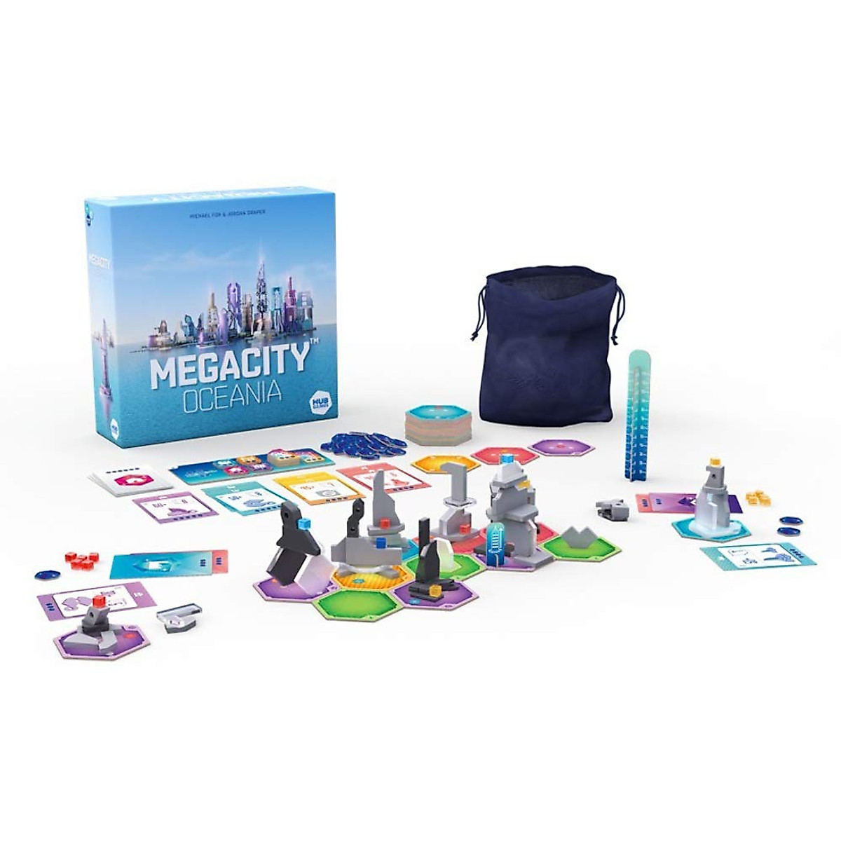 Hub Games HUB Megacity Oceania Board Game, Multicolor
