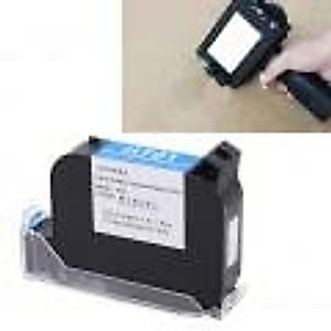 Hilitand 42ML 12.7MM Handheld Inkjet Printer Ink Cartridge Smoothly Ink Output Inkjet Printer Cartridge for Ink Cartridge Replacement (Black)