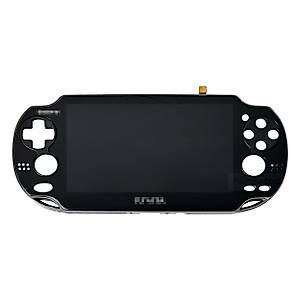 Partsatoz Black LCD Display Touch Screen Digitizer Glass Assembly with Bezel Replacement for PlayStation PS Vita PSV 1000 1001 PCH-1001 PCH-1101