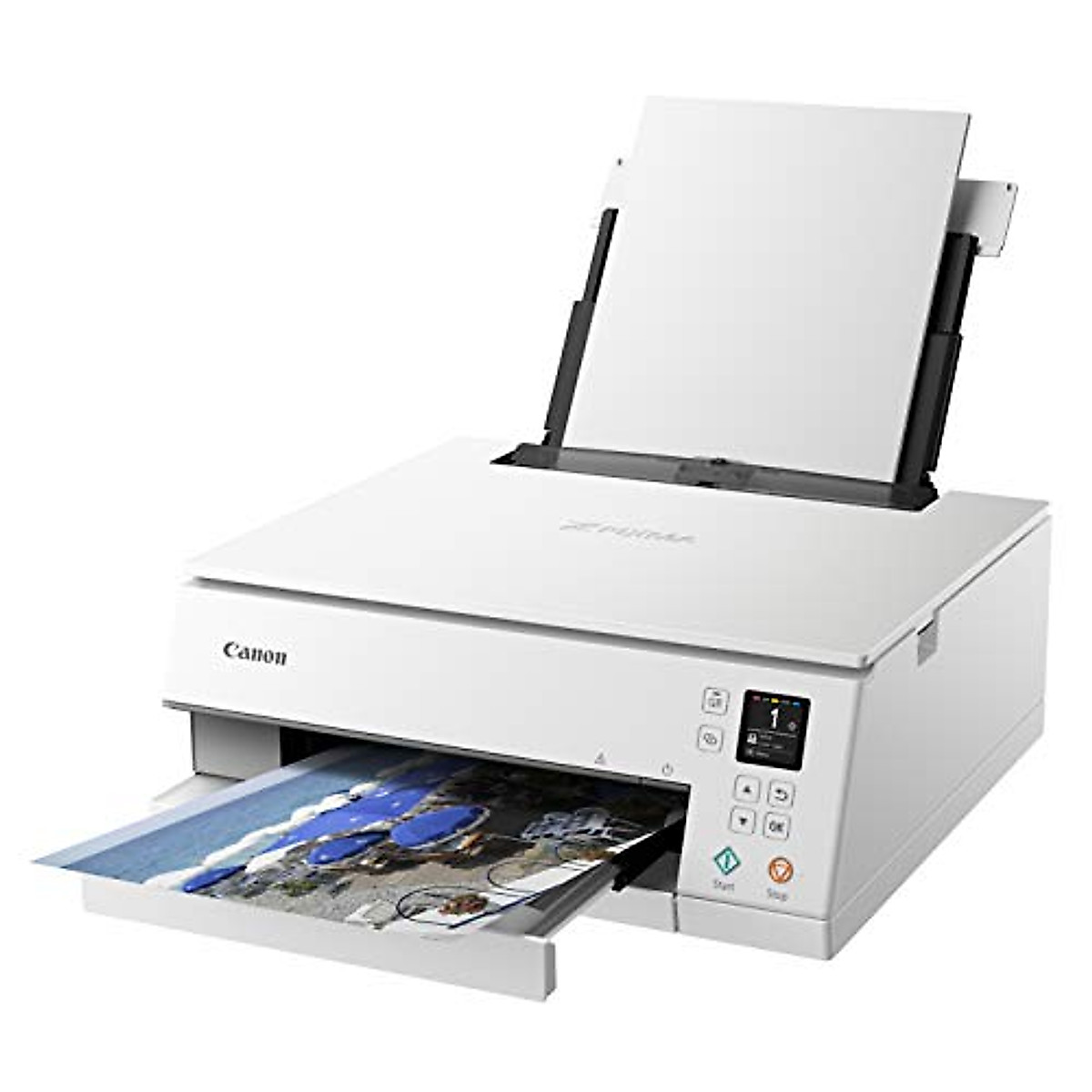 Canon TS6320 All-in-One Wireless Color Printer with Copier, Scanner and Mobile Printing, White, Works with Alexa