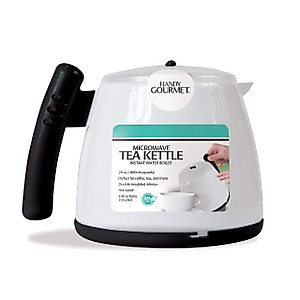 Handy Gourmet Microwave Tea Kettle Hot Water Boiler Pot - BPA Free, 28 oz.
