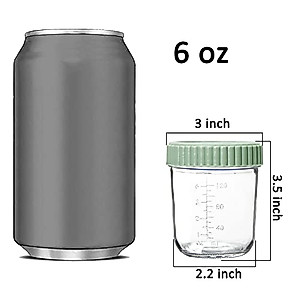 Youngever Glass Baby Food Storage, 6 Ounce Baby Food Glass Containers with Airtight Lids, Glass Jars with Lids (8 Urban Colors)