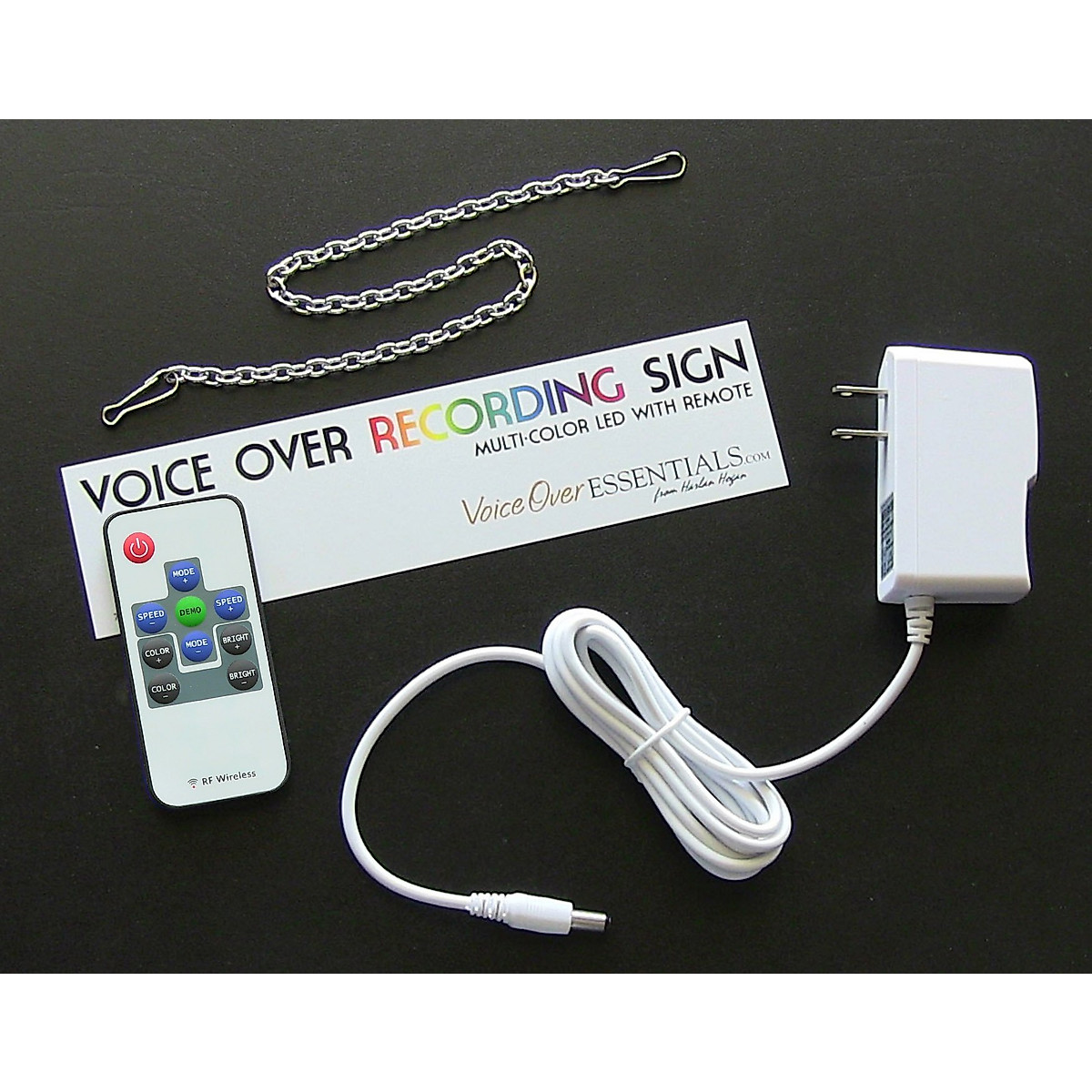 Multi-Color LED Voice Over Recording Sign with Remote Control