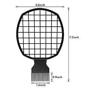3 Pieces Twist Natural Hair Comb 2 in 1 Afro Twist Curl Comb for Men Women Barber Using (Black, Red, Blue)