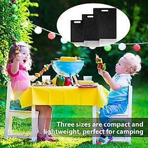 Plastic Cutting Board Set of 3, Kitchen Cutting Board, Dishwasher Safe, Easy to Clean and Grip Chopping Boards for Meat Veggies, 3 Size (Black)