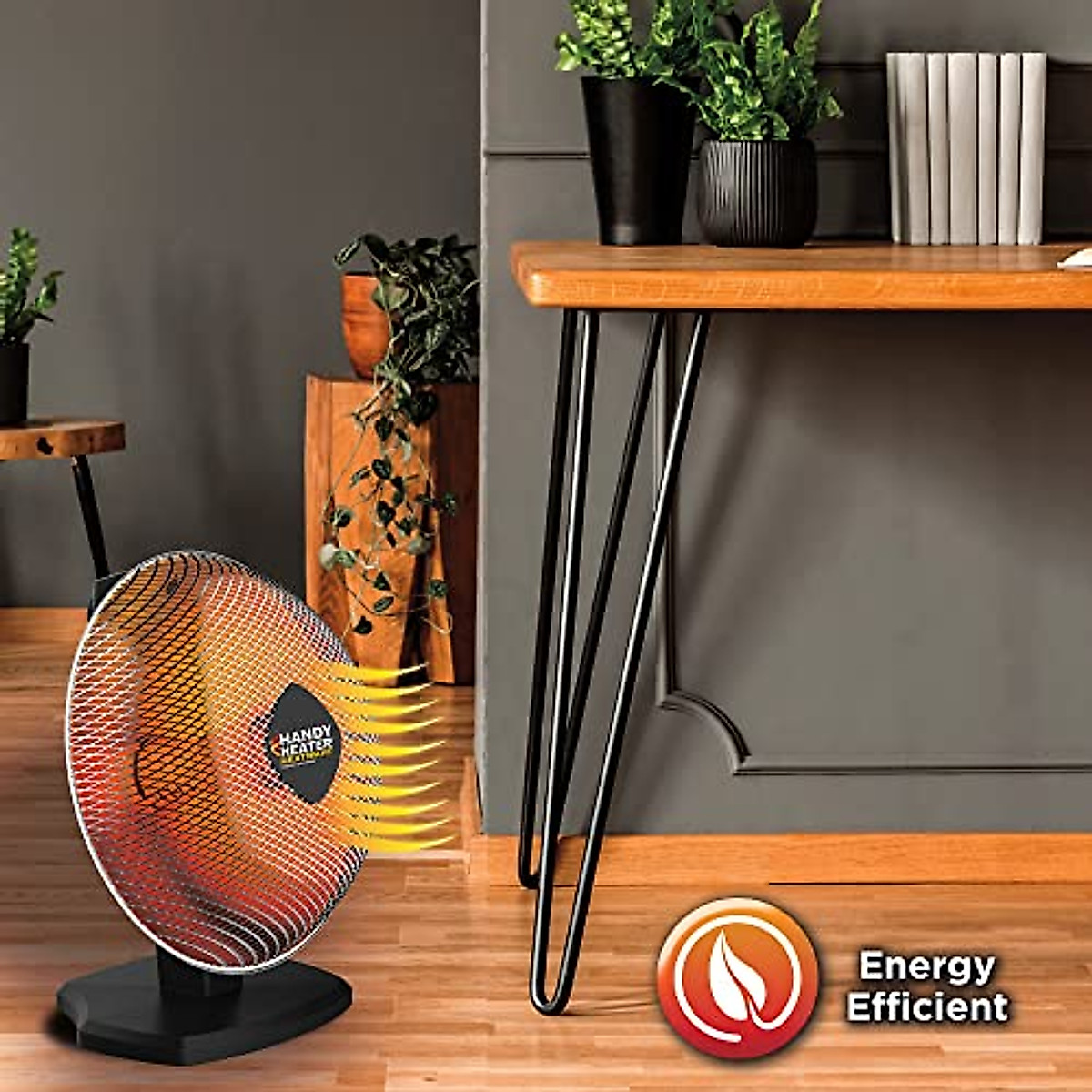 Ontel Handy Heater Heatwave Parabolic Space Heater with Ceramic Heating Technology