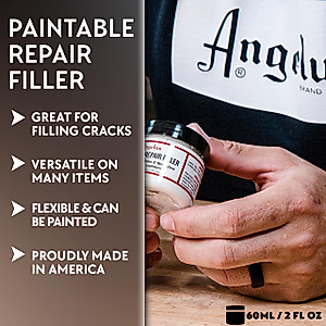 Angelus Leather Filler for Filling or Repairing Holes, Tears, Cracks, Scratches, for Leather Car Seats, Furniture, Shoes- Flexible - 2oz