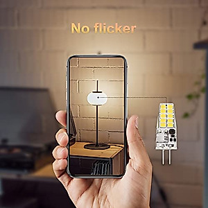 BAOMING G4 LED Bulb 12V JC Tybe, 20W/35W T3 G4 Halogen Equivalent, 6000K Daylight White, G4 Bi-Pin Base, No-Flicker 400LM, Chandelier Lighting/Landscape Lighting/Microwave Lighting (10 Pack)