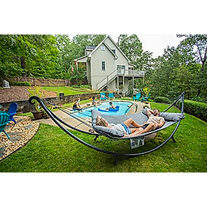 ENO - SoloPod XL Hammock Stand - Outdoor Stand for Camping, Traveling, a Festival, Patio Furniture, or The Beach - Charcoal