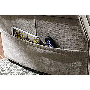 Signature Design by Ashley Markridge Modern Electric Power Lift Recliner for Elderly, Gray