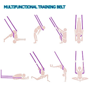 Adjustable Leg Stretching Strap, Yoga Fitness Flexibility Door Stretcher Strap/Back Bend Assist Trainer, Yoga Swing for Aerial Yoga Ballet Cheer Gymnastics Taekwondo Dancers