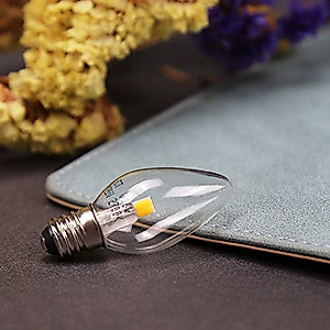 MYEMITTING Night Light Bulb – C7 E12 LED Bulbs – Candelabra, 0.6 Watt Equivalent 7W Incandescent Bulb, Warm White 2700K, Window Candles & Chandeliers Replacement Bulb, 6 Pack