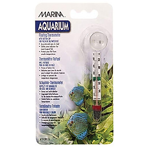 Marina Floating Thermometer for Betta Fish Tank with Suction Cup, Aquarium Thermometer, 11201A1