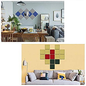 Square Cork Board Wall Sticker x4, Color Message Board Photo Wall, DIY self-Adhesive Background Board Display Board, 30x30cm