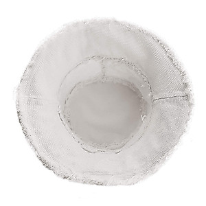 Womens Bucket-Hat Distressed Sun-Protection Washed-Cotton - Summer Wide Brim Beach Cap(7 1/8 Size) (White 01)