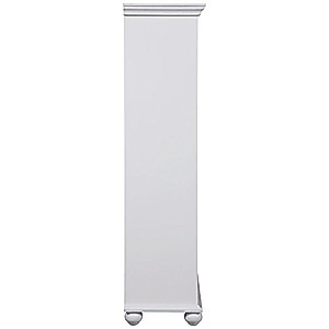 Ameriwood Home Aaron Lane Bookcase with Sliding Glass Doors, White