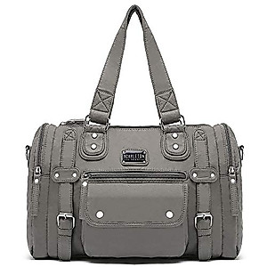 Scarleton Purses for Women Large Hobo Bags Satchel Handbags for Women Top Handle Shoulder Bag Tote Vegan Leather, H148524, Grey