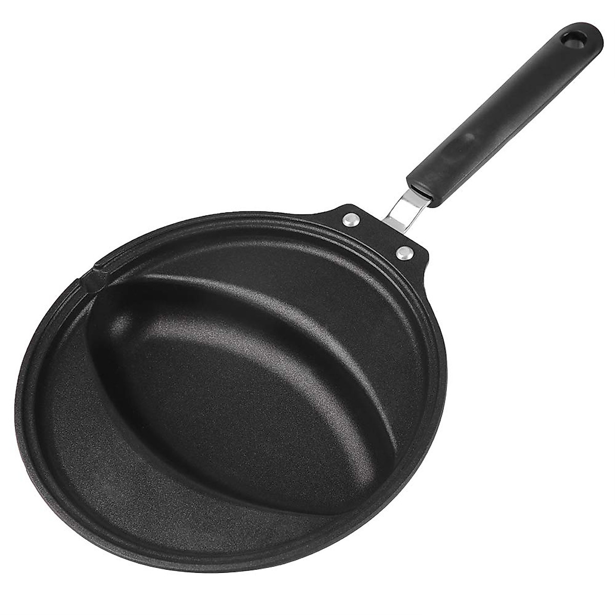 Alvinlite Non Stick Omelette Maker, Aluminum Egg Frying Pan Omurice Mold Omelet Rice Making with Black Coating Egg Skillet for Breakfast for Gas Stove Induction 8inch*6inch
