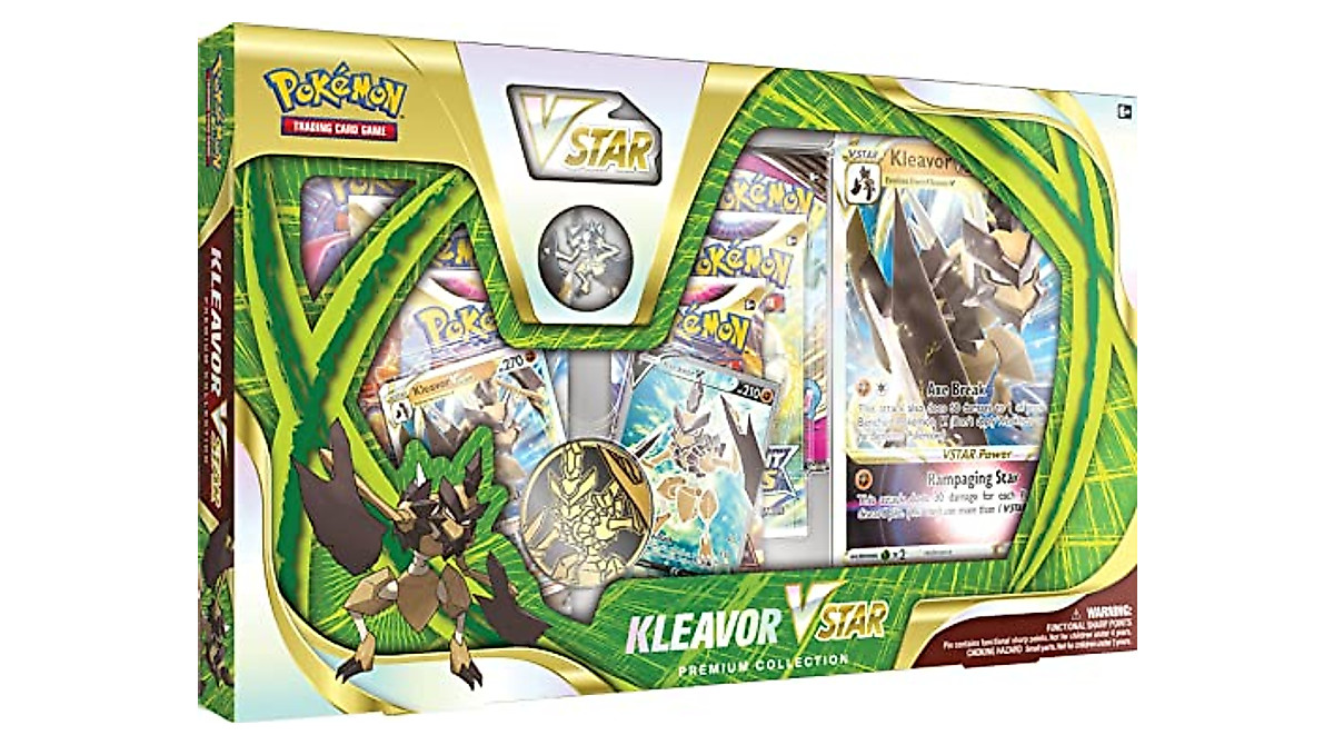Pokemon TCG Kleavor VSTAR Collection Box - Powerful Pokémon Cards