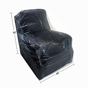 Uboxes Set of 2 (72x46) Chair Covers 2 MIL Heavy Duty Polyethylene to Protect Items from Dust Dirt and Spills