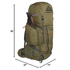 Kelty Coyote 60-105 Liter Internal Frame Backpack - Hiking, Backpacking, Travel, Hydration Compatible, Fully Adjustable (105L / Lyons Blue)