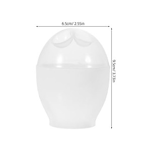 6pcs Microwave Egg Cooker Egg Steamed Cups Holder Oven Egg Steamer Omlette Maker for Instant Breakfast Home Kitchen Tools White