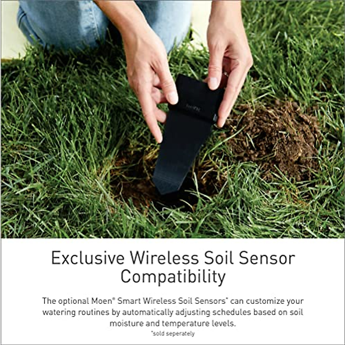 Moen WICNT008G1USA 8-zone Smart Sprinkler Controller, WI-FI Connectible, Automatic Water Timer, Smart Irrigation System, Scheduling, Adjustable, Shutoff, Easy to Install