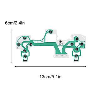 YOKATA Conductive Film, 10Pcs Ribbon Circuit Board Film Cable Replacement Part Green for Sony 4 Controller