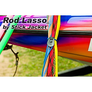 Orin Briant Fishing Lasso by Stick Jacket - Comes in Short or Long; Manage your fishing gear, bundle rods, pair two piece rods, secure rod covers, tangle free cables, extension cords and rope. (Short)