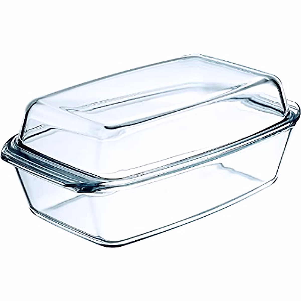 Simax Large Glass Casserole Dish, Oven Safe Cookware With Lid, Oblong Covered Glass Dish For Baking, Serving, Cooking, Microwave and Dishwasher Safe Bakeware, 3 Quart Capacity