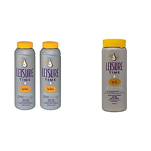 LEISURE TIME 22338-02 Spa Down for Spas and Hot Tubs, 2.5-Pounds, 2-Pack & LEISURE TIME 22339A Spa Up Balancer for Hot Tubs, 2 lbs