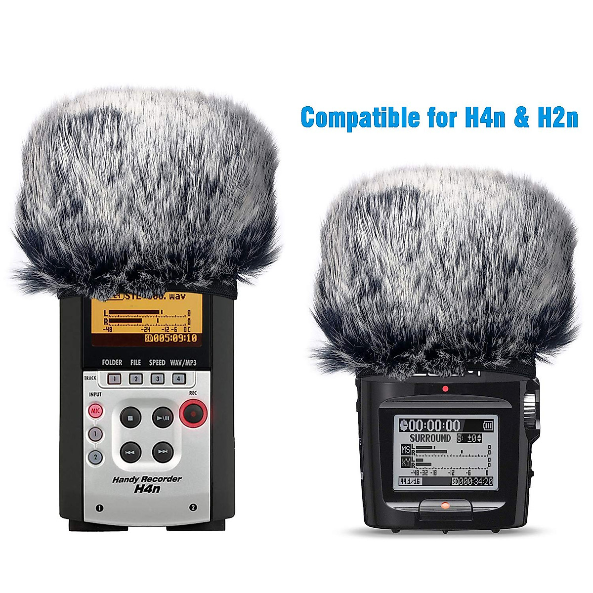 Windscreen Muff for Zoom H2n/H4n Handy Recorders, Zoom Mic Dead Cat Fur Windscreen Wind Screen for H2n H4n by YOUSHARES
