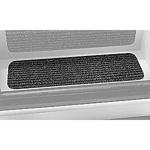 Prest-O-Fit 5-3090 Decorian Step Huggers For RV Landings Black Granite 10 In. x 23.5 In.