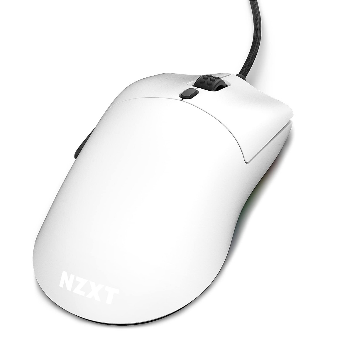 NZXT Lift 1 Symm, Lightweight Symmetrical Wired USB Gaming Mouse, Lightweight 67g Design, 1K Polling Rate, Omron Mechanical Switches, 16K DPI Optical Sensor, White