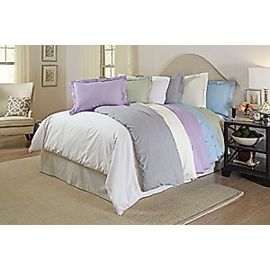 Pointehaven 300 Thread Count Printed Sheet Set, Sage, Queen